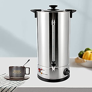 20L/5.28gal Commercial Coffee Urn Stainless Steel Hot Beverage Dispenser Hot Water Boiler Container Tea Urn for Cafes, Buffets, Offices Commercial