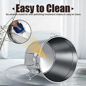 GXFCHYL Stainless Steel Airtight Canister for Kitchen, Rice Cereal Grain Canisters Container with Handles and Lid for Household Kitchen Food (33, Cylinder, 1, JJFTBLC3WDHS8-SHA)