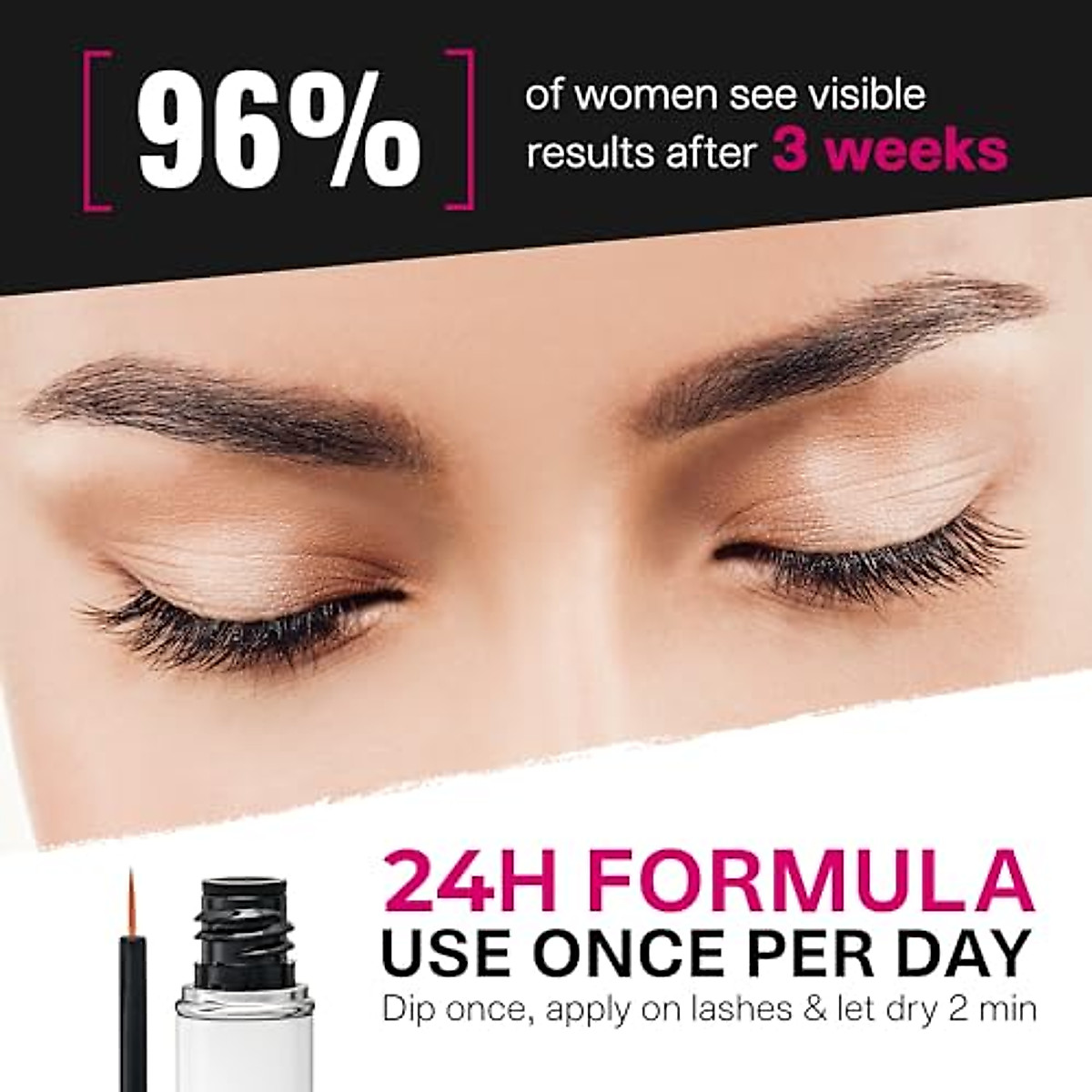 Mini LASHCOCA!NE eyelash growth serum for longer, fuller lashes | Vegan lash enhancing test winner for eyelash extensions by Svenja Walberg