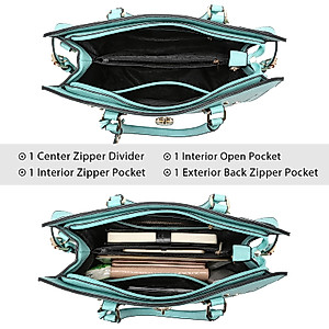 Women Handbags and Purses Fashion Satchel Tote Work Bags Top Handle Shoulder Purses with Matching Wristlet