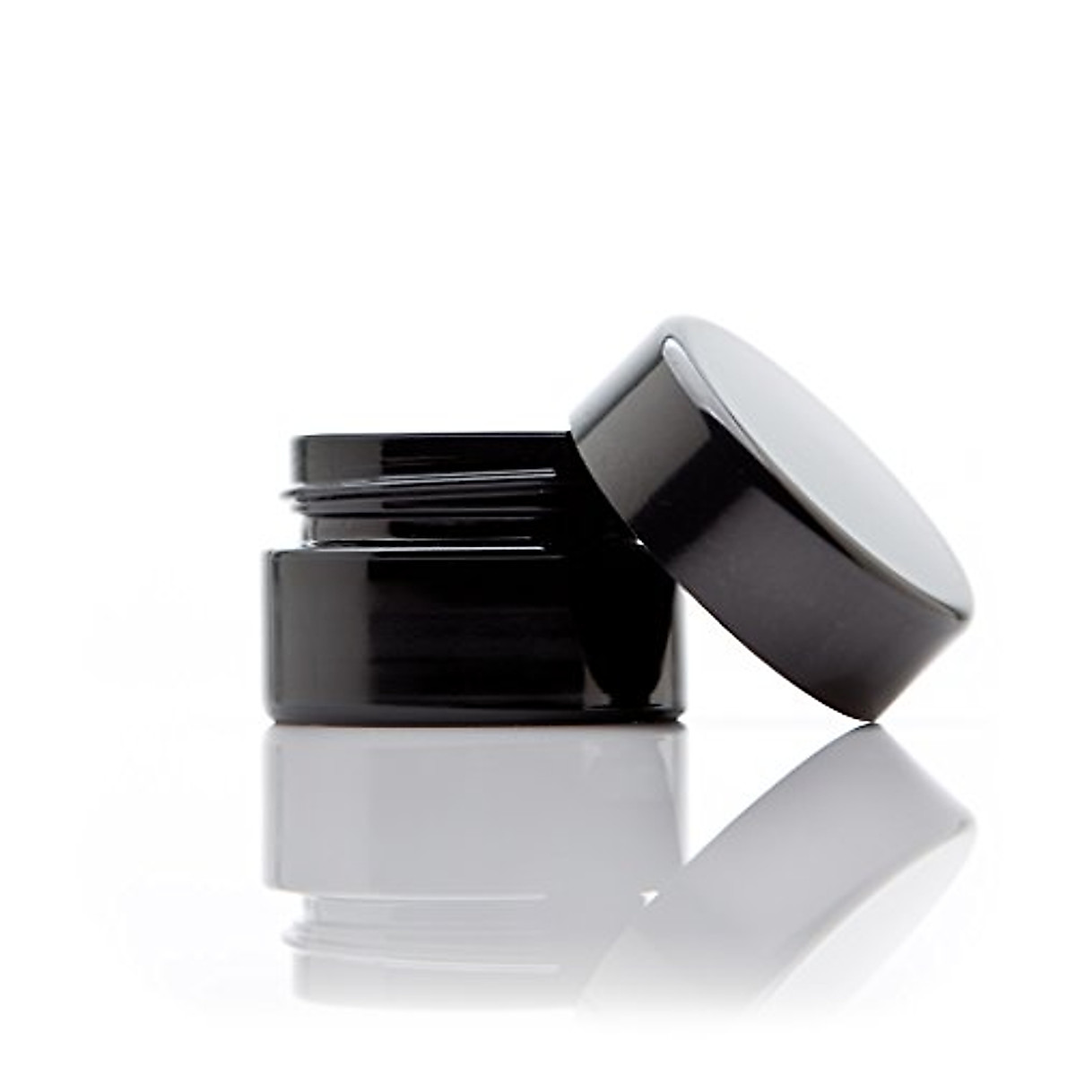 Infinity Jars 10 ml (.34 fl oz) Black Ultraviolet Glass Screw Top Jar 3-Pack