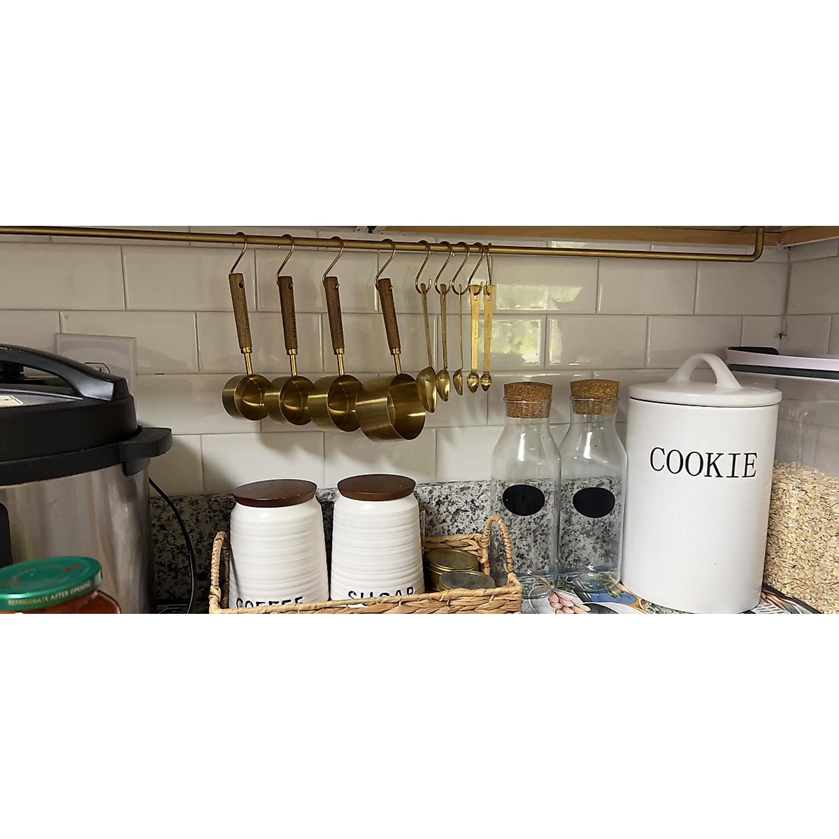 12 Pieces Brass S Shaped Hooks, Gold Coat Clothes Towel Hangers, Kitchen Pots Pans Coffee Cups Rack Hooks