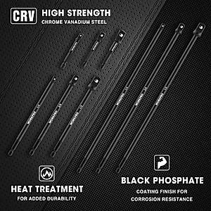 WORKPRO 9-Piece Socket Adapter Extension Set, 1/4, 3/8, 1/2-Inch Drive, 1/4-Inch Hex Shank, Impact Grade Extension Bit with Holder for Power Drill & Impact Driver