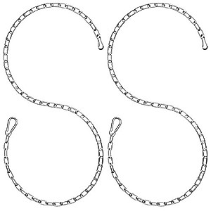 Ripeng Hanging Chair Chain Kit Stainless Steel Hanging Chair Chains with Spring Snap Hooks for Hammock Sandbags Capacity Indoor Outdoor, 220 lb (2 Pieces)