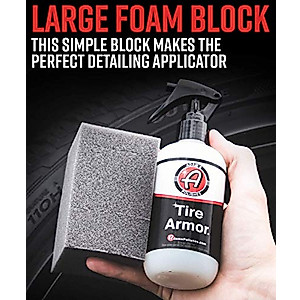 Adam's Block Applicator (6 Pack) – Trim Dressing & Tire Shine Applicator Pad for Car Detailing | Reusable & Customizable Durafoam | for Use After Car Wash Wheel Cleaner