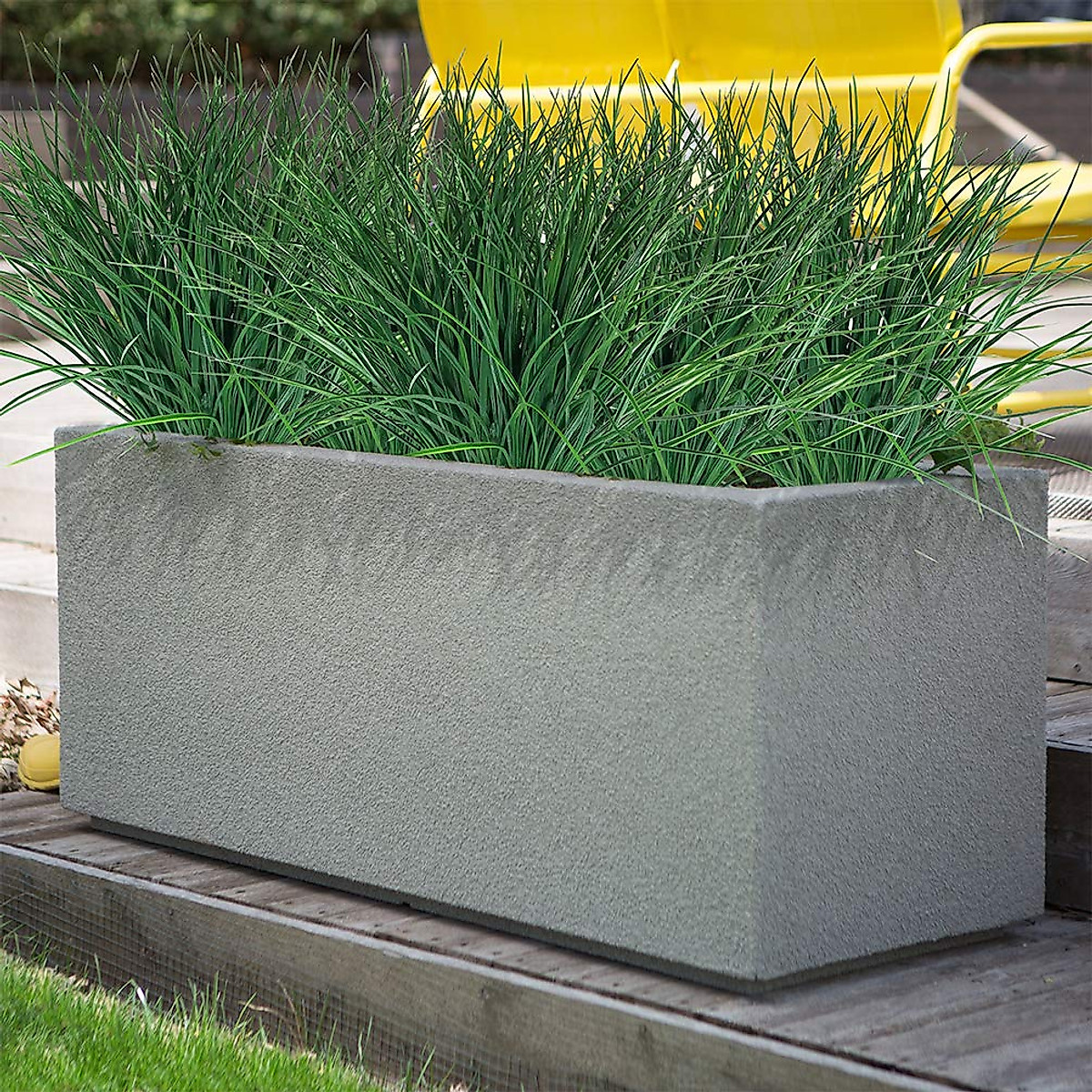 4pcs Artificial Fake Grass Plants Flowers Faux Plastic Wheat Grass Outdoor UV Resistant Greenery Shrubs Plant for Outdoor Planters Wedding Indoor Outside Hanging Home Garden Décor(4, Green)