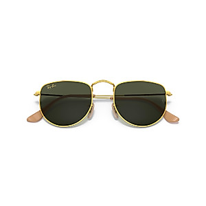 Ray-Ban RB3958 Elon Round Sunglasses, Legend Gold/Green, 50 mm