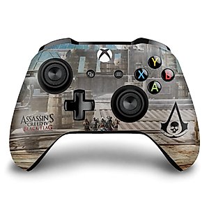 Head Case Designs Officially Licensed Assassin's Creed Group Key Art Black Flag Graphics Matte Vinyl Sticker Gaming Skin Decal Cover Compatible With Xbox One S/X Controller