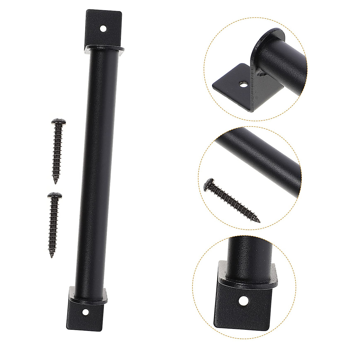 Mikikit Sliding Door Handle Barn Door Handles Black Easy Installation Sturdy for Kinds of Heavy Duty Doors