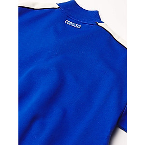 Lacoste Kids' Tracksuit Jacket with Sleeve Piping, Lazuli/Flour-Navy Blue, 10YR