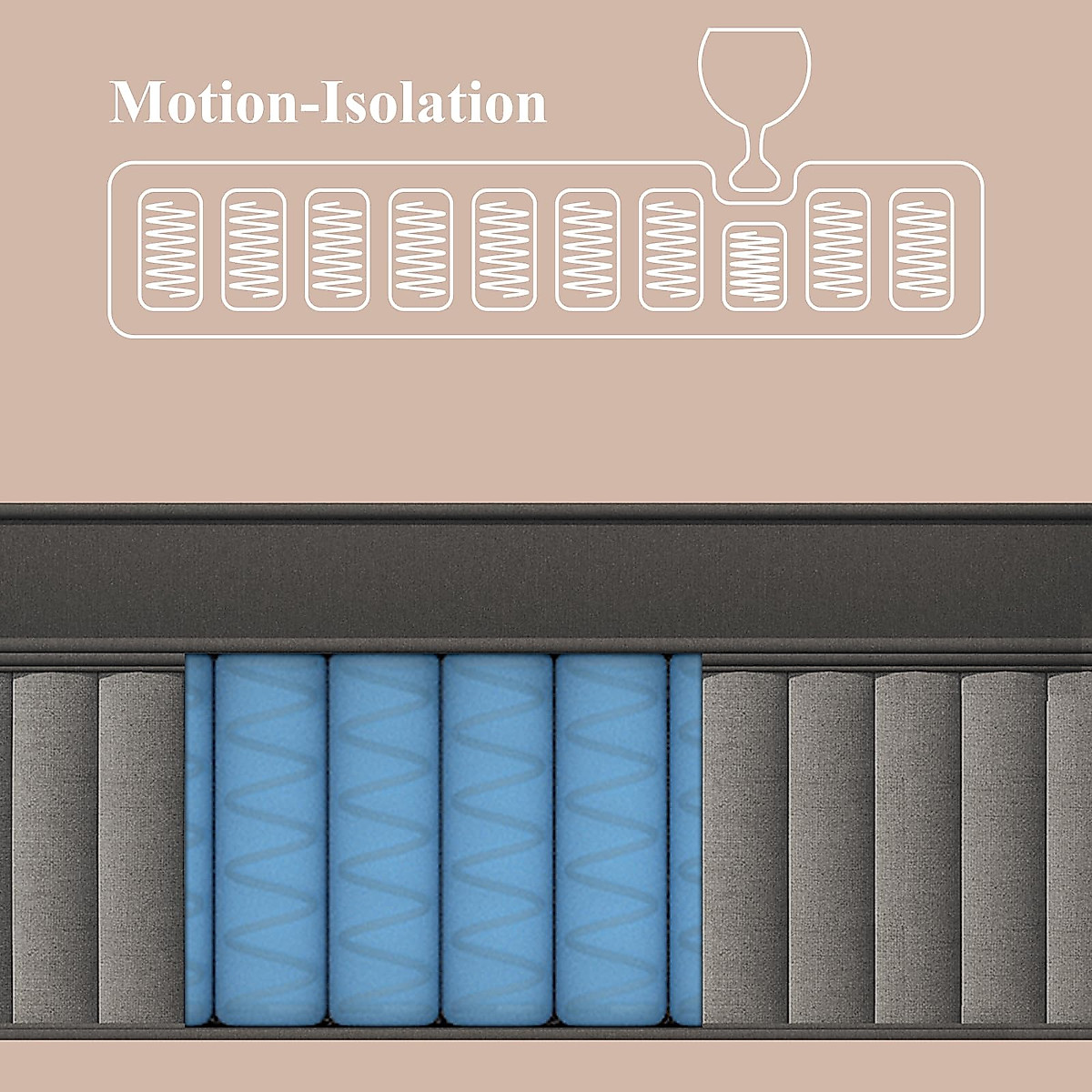 BedStory 12 Inch Twin Mattress for Kids - Ergonomic Hybrid Mattress for Lumbar & Hip Support - Pain-Relief & Spine Alignment - Fiberglass Free, CertiPUR-US Certified, 365-Night Trial