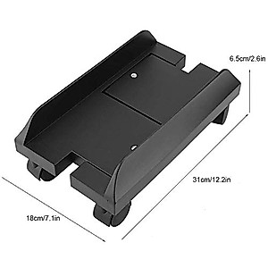 CPU Stand Mobile Desktop Tower Computer Floor Stand Rolling Caster Wheels Adjustable Width Universal PC Computer Holder Cart with 4 Caster Wheels (Black)