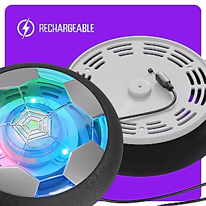 Hover Soccer Ball for Kids - Boy Birthday Gifts - Indoor Toy Games Easter Gift for Boys Age 6, 7, 8, 9, 10, 11, 12 Year Old - Light-Up Toys Game for Kid - 6-8, 8-12 - Gift for 8 Year Olds (Single)