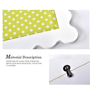 Toddler Room Decorative Memo Pad Polk Dots Fabric Memory/Memo Photo Bulletin Board for Nursery Room Kids Room Decor 17.7 x 15.7 Inches (Green)