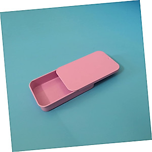 Ciieeo 8Pcs Boxes Pink push-pull box storage cubes with lid empty tin containers with containers with lids jewelry organizer tray metal storage organizer storage tank pill iron travel