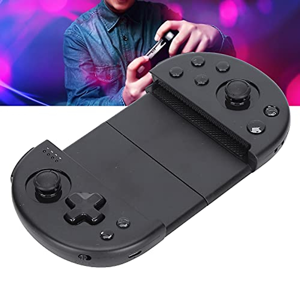Heayzoki Mobile Gaming Controller, Phone Gamepad Wireless Bluetooth 4.0 Mobile Gamepad Stretchable Joystick Gamepad Controller for 3.5-6.5Inch for Ios/Android