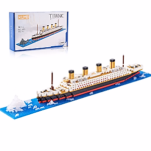 Micro Mini Blocks Building Set Architecture Titanic Cruise Ship Modle Kit, a DIY Mini Bricks for Adults and Toys Presents for Kids 1872 PCS