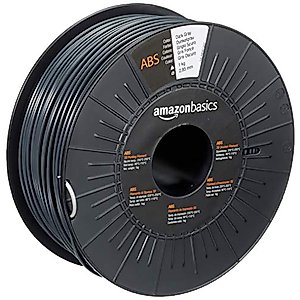 Amazon Basics ABS 3D Printer Filament, 2.85 mm, Dark Gray, 1 kg Spool