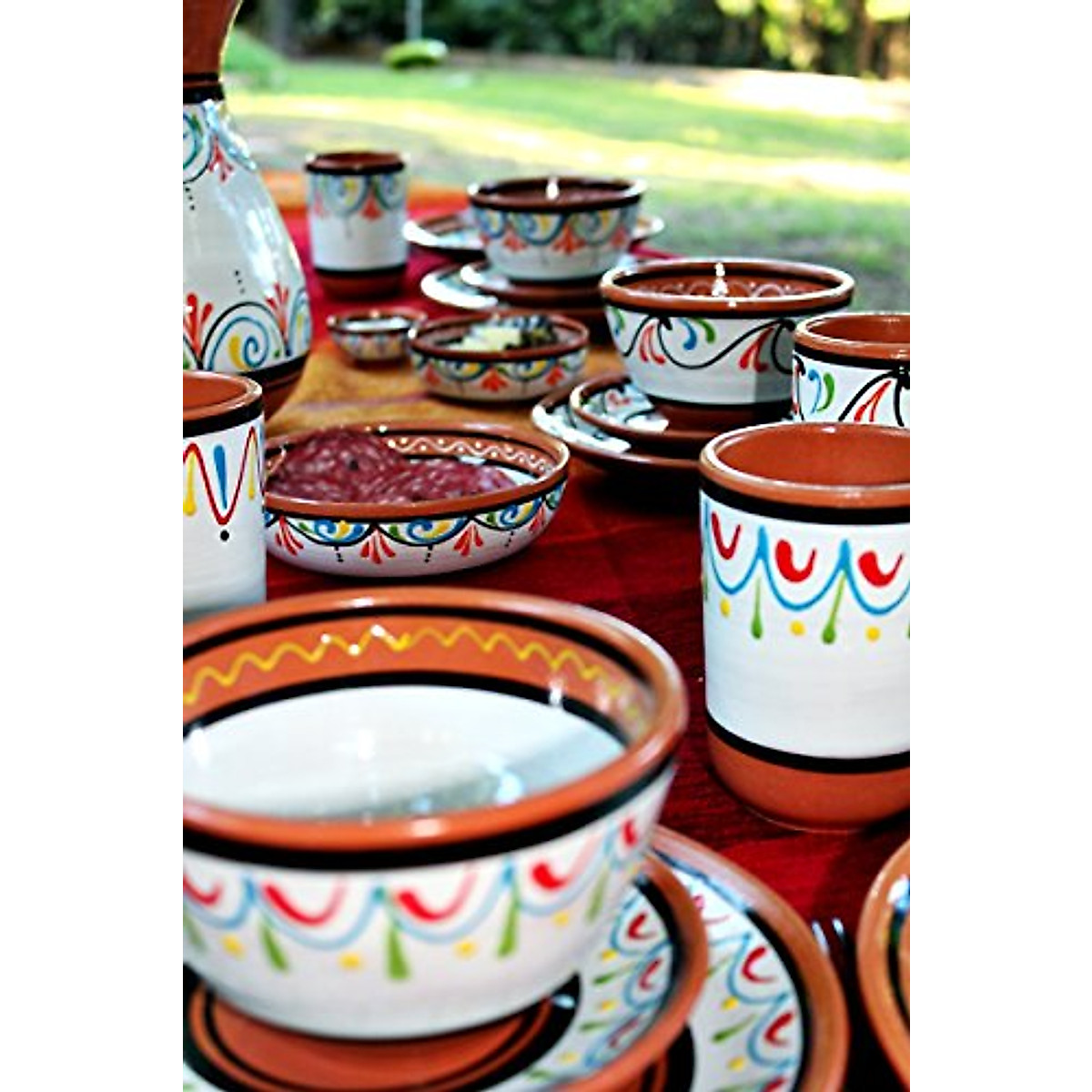 Cactus Canyon Ceramics Spanish Terracotta Deep Serving Dish, White