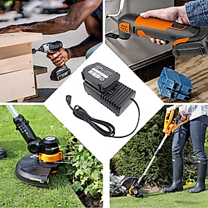 WA3868 18V/20V Quick Charger Compatible with Worx 20V Lithium Battery WA3525 WA3520 WA3578 WA3575 WA3512 Replacement for Worx WA3742 WA3732 WA3875 WA3847 WA3881 Charger