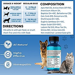 BestLife4Pets Ear Infection Relief for Dogs and Cats - Dog Ear Infection Treatment Supplement; Cat Supplements for Ear Itching, Swelling, Otitis, Pain & Inflammation - Easy to Use Pills (450 ct)