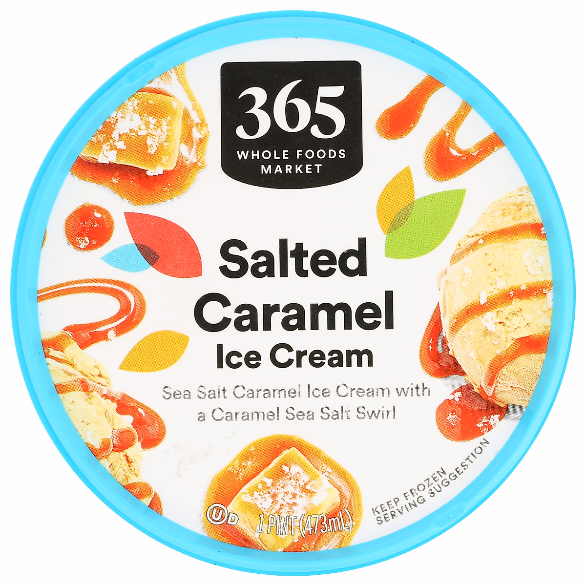 365 by Whole Foods Market, Ice Cream Salted Caramel, 16 Ounce