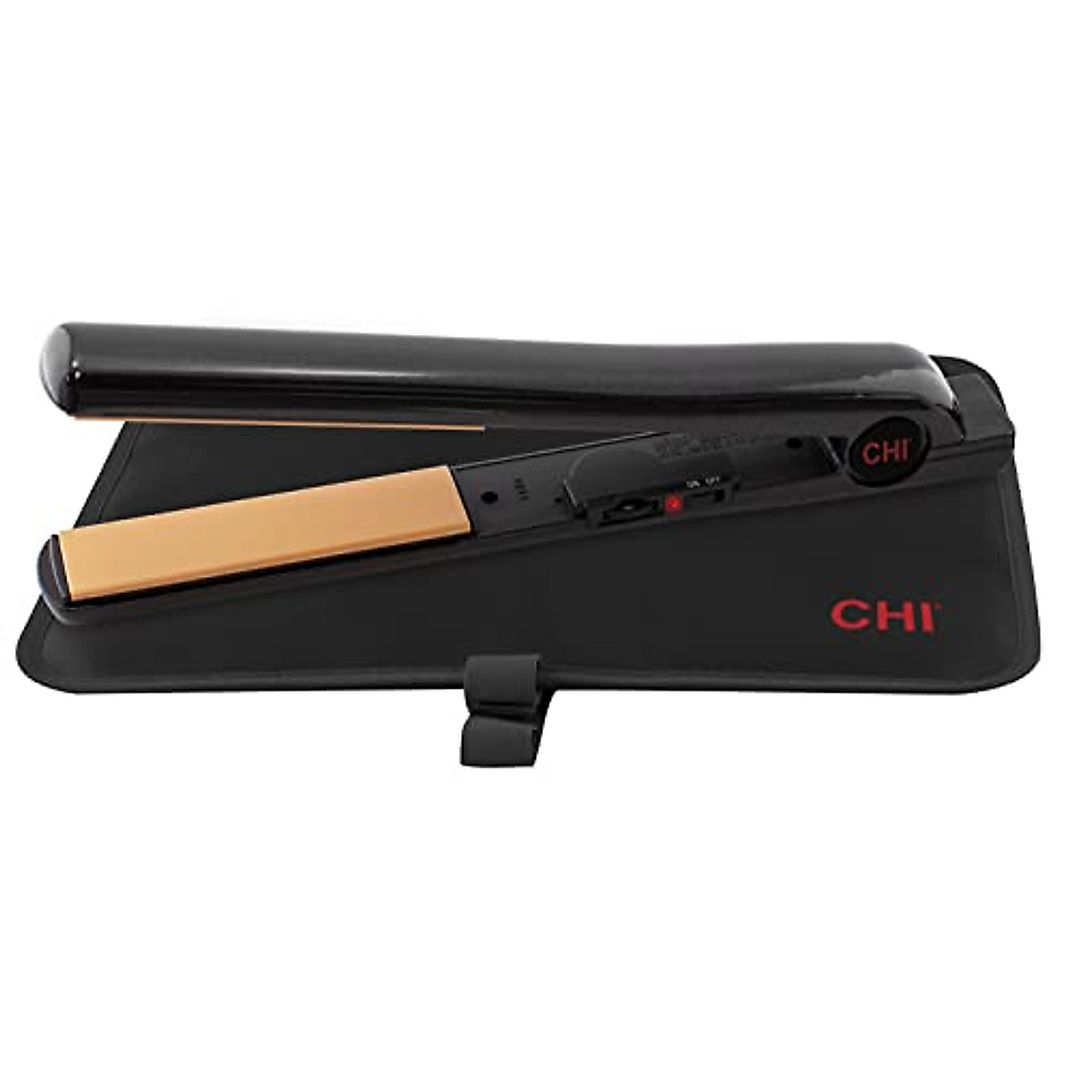 CHI Tourmaline Ceramic Series Flat Iron, Hair Straightener For Silky Smooth Hair, Ideal For Straightening Or Curling Hair, 1" Iron, Onyx Black