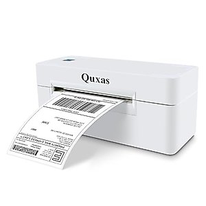 Quxas USB Thermal ShippingJK-402A Label Printer 4X6 Lable Inkless Printer Compatible with Windows and Mac, Used for Ebay, Amazon, Shopify, Etsy, USPS