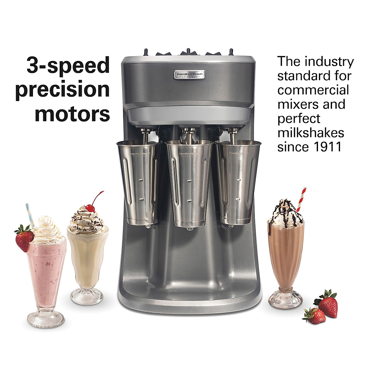 Hamilton Beach HMD400 120V Triple Spindle Commercial Drink Mixer