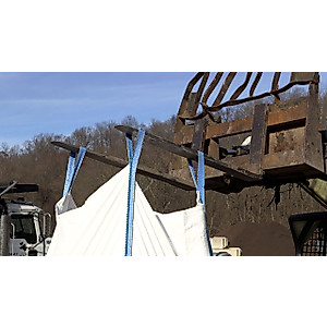 DURASACK Heavy Duty Builder's Bulk Bags 200-Gallon White Woven Polypropylene Contractor Trash Bags for Demo and Construction, Holds up to 2200 lbs, Open Top