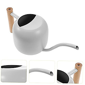 Watering Kettle Garden Watering Bucket Flower Watering can Watering can for Indoor Plants Flowers Succulent Watering Pot White Garden Supplies Water The Flowers Wooden Handle