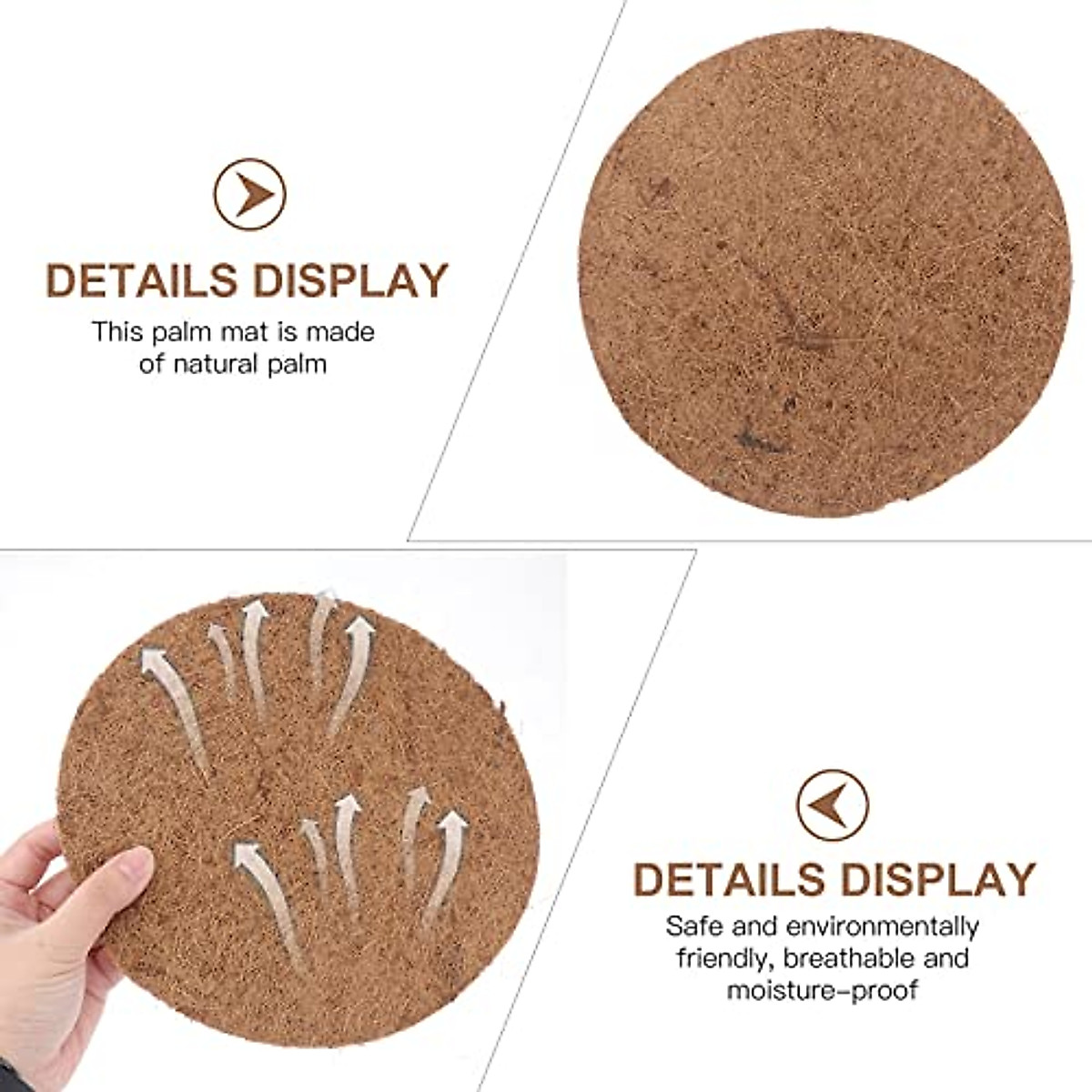 balacoo 10Pcs Bird Nesting Pads Natural Fiber Parrots Breeding Nests Bird Eggs Mat Provides Warm Hut Material Comfortable Bedding for Birds Pigeons Chicken 21cm