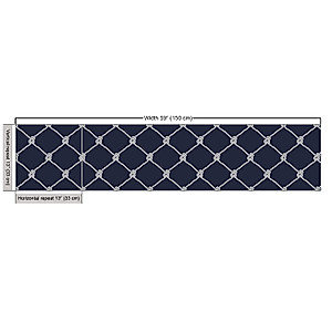 Ambesonne Navy Blue Fabric by The Yard, Navy Sea Yacht Theme Cool Classic Vessel Design in Vertical Art, Decorative Fabric for Upholstery and Home Accents, 1 Yard, White and Blue