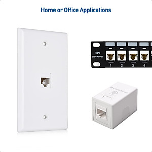 Cable Matters [UL Listed] 50-Pack 10Gbps Cat6 Keystone Jacks, RJ45 Keystone Jack, Ethernet Keystone Jack in White with Keystone Punch-Down Stand for Patch Panel and Wall Plate