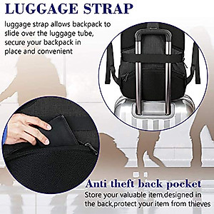 MATEIN Extra Large Backpack, 17 Inch Travel Laptop Backpack with USB Charging Port, Anti Theft TSA Friendly Business Work College Computer Backpack for Men Women, Black