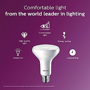 PHILIPS LED Dimmable BR30 Light Bulb: 650-Lumen, 5000-Kelvin, 11-Watt (65-Watt Equivalent), E26 Base, Frosted, Daylight, 3-Pack