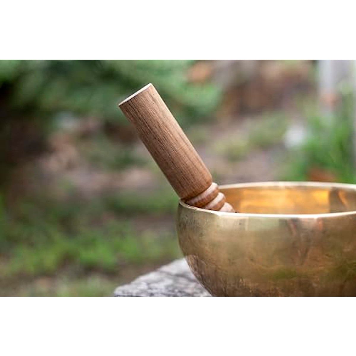 6-Inch Handmade Tibetan Singing Bowl ~ Superb B Crown Chakra Balancing ~ Best use for Meditation, Sound Healing, Cleansing, Mindfulness & Relaxation ~ Cushion & Sueded Leather wooden Mallet included