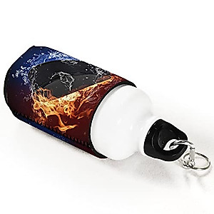 Can Cooler Sleeves Coozies for Cans And Bottles Insulators Hockey Puck Fire Water Print PVC Elastic Reusable