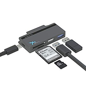 Imedia IMD-SGO346 Docking USB3.0 Hub & Reader+PD for SurfaceGo Gun Metallic Surface Go Series/IMD-SGO346