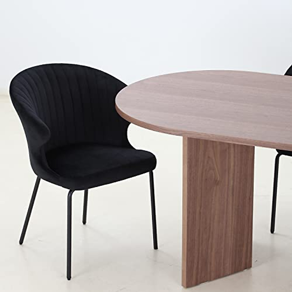 kevinplus 78'' Mid Century Modern Dining Table for 6, Oval Wooden Dining Table Dinner Table for Kitchen Living Room Office, Easy Assembly, Walnut