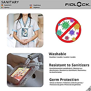 FIDLOCK Hermetic Dry Bag Medi - Flexible Magnetic Self-Sealing Bag for Cellphone | 100% Waterproof and Sand Proof - Practical Size with a Large Opening, with Lanyard included - Transparent