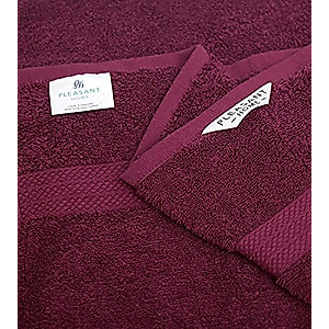 Pleasant Home Bath Sheets Set - 2 Pack – 35” x 70” - 100% Cotton - 600 GSM – Soft & Absorbent – Durable (Violet)