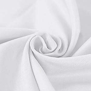 Fokitut 2 Pack Waterproof Rectangle Tablecloth, 90x132 Inch,Stain Resistant and Wrinkle Polyester Table Cloth, Fabric Table Cover for Kitchen Dining, Wedding, Party, Holiday Dinner-White
