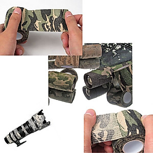 SEADESKY Camouflage Tape Wrap 5CM x 4.5M Camo Form (Pack of 3) (Camouflage1)