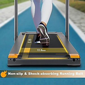 Foldable Treadmill with Incline, Folding Treadmill for Home Electric Treadmill Workout Running Machine, Handrail Controls Speed, Pulse Monitor,APP