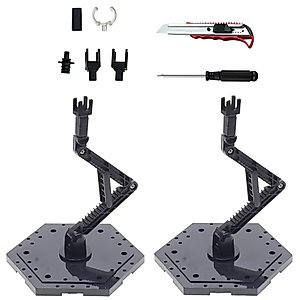 Model Display Shelf,Model Display Rack,Suitable for Gundam Model Stand Action Figure Stand and HG, MG and RG Model Character Display Stand. (Two)