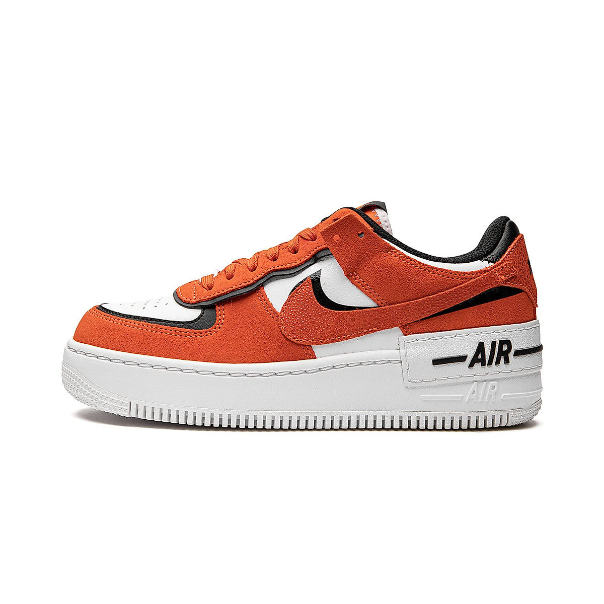 Nike Women's AF1 Shadow Basketball Shoes, Rush Orange/Black-guava Ice, 7.5
