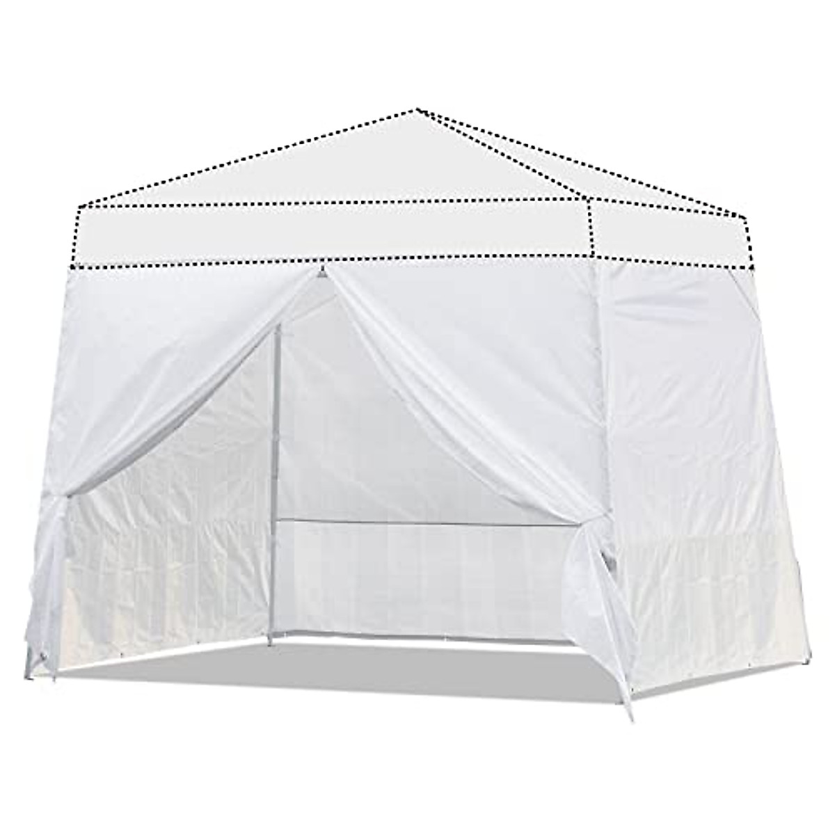 ABCCANOPY Slant Leg Side Wall 10x10ft basa/8x8ft top, White (4 Walls Only, NOT Including Frame and Top)
