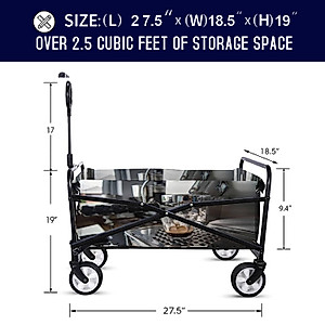 Collapsible Wagon Cart Coffee Cup of a Delicious Cappucino Latte Flat White with Latte Art Foldable Utility Wagon Large Capacity Garden Cart with Push Bar for Beach Camp Outdoor Shopping