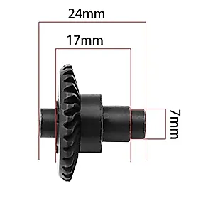 Heavy Duty Bevel Gear Set, Helical Overdrive Gear 24/8T 27/8T 30/8T 33/8T Reverse Gear for 1/10 RC Crawler SCX10 II AR44/45 Capra Axle (8T-30T Reverse)